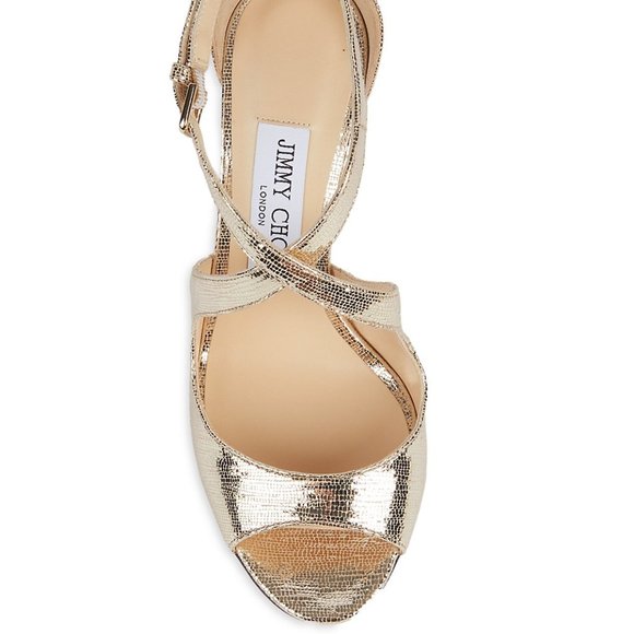 Jimmy Choo | Shoes | Nib Jimmy Choo Emily Gold Sandal 4 | Poshmark